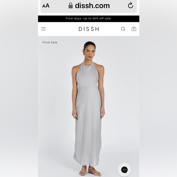 DISSH | Dresses | Dissh Australian Brand Halter Midi Dress In Dove Gray ...